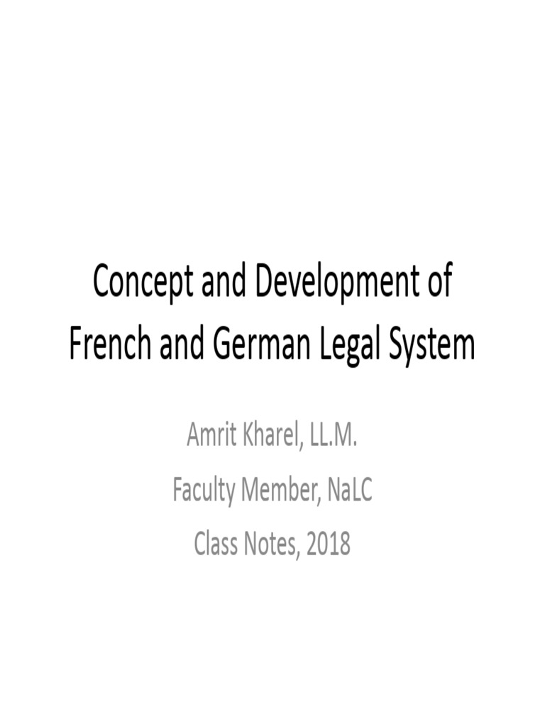 French and German Legal Systems Overview | PDF | German Empire | Civil ...