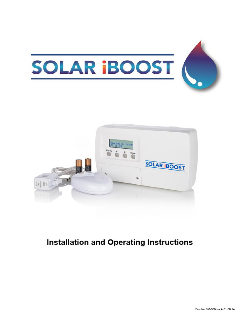 Solar IBoost Manual v2 | PDF | Water Heating | Electric Heating