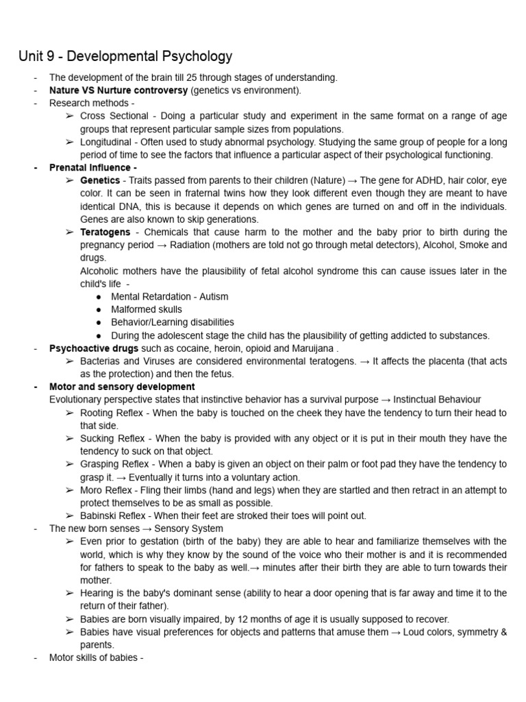 AP Psychology Unit 9 Notes | PDF | Psychological Concepts | Behavioural ...
