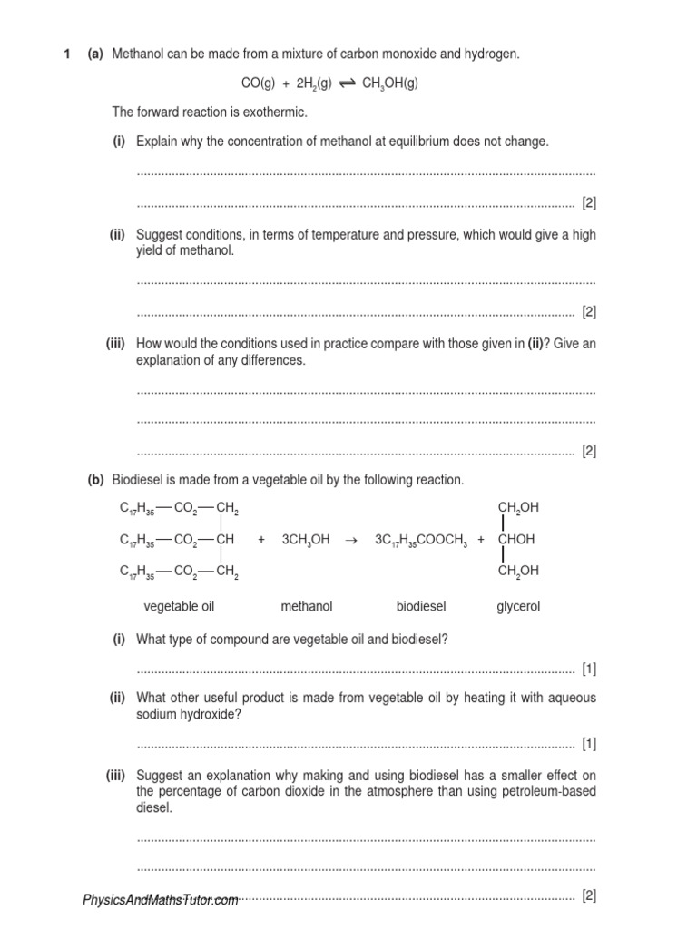 Basics of Organic Chemistry 3 QP | PDF | Alkene | Carbon Dioxide