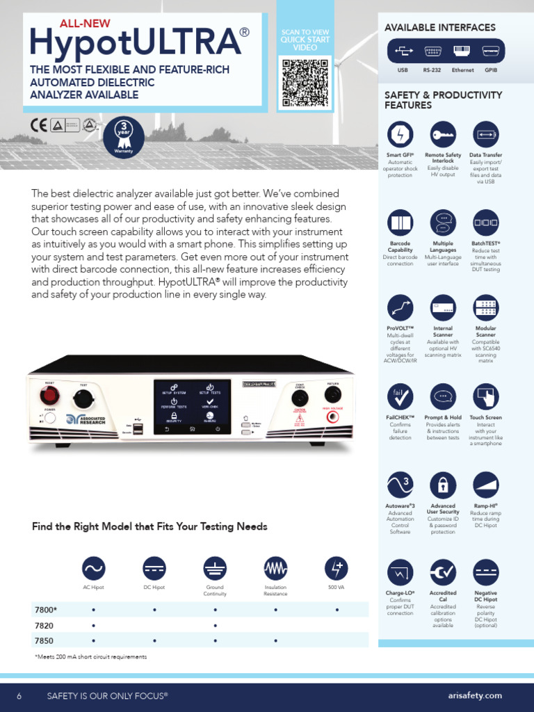 Associated Research 7850 Datasheet | PDF | Alternating Current | Direct Current