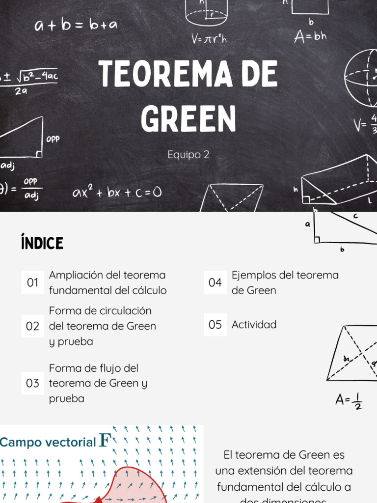 Teorema de Green: Formas y Aplicaciones | PDF | Integral | Análisis ...