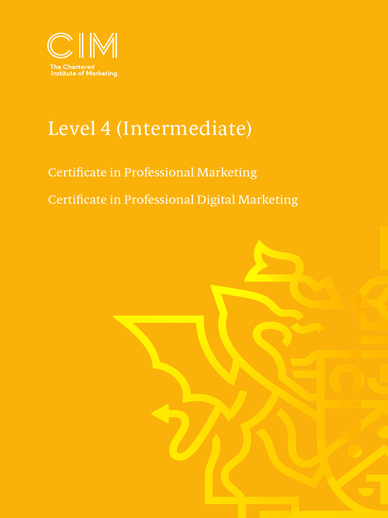 Cim Certificate Level 4 Professional Marketing Qualification Amendments | PDF | Consumer ...