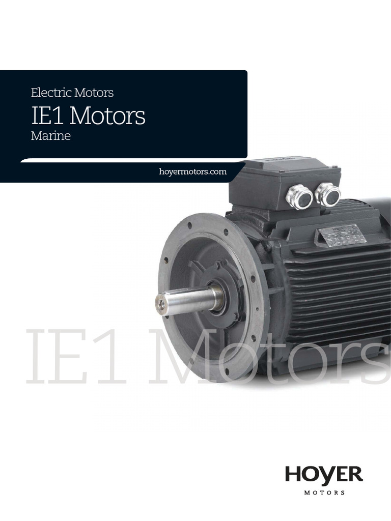 Hoyer Marine Electric Motors | PDF | Electric Motor | Bearing (Mechanical)
