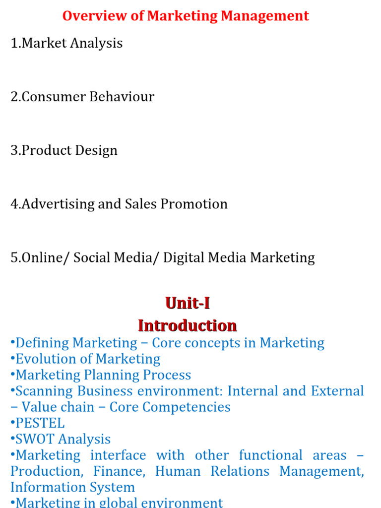 Marketing Management Overview Guide | PDF | Marketing | License