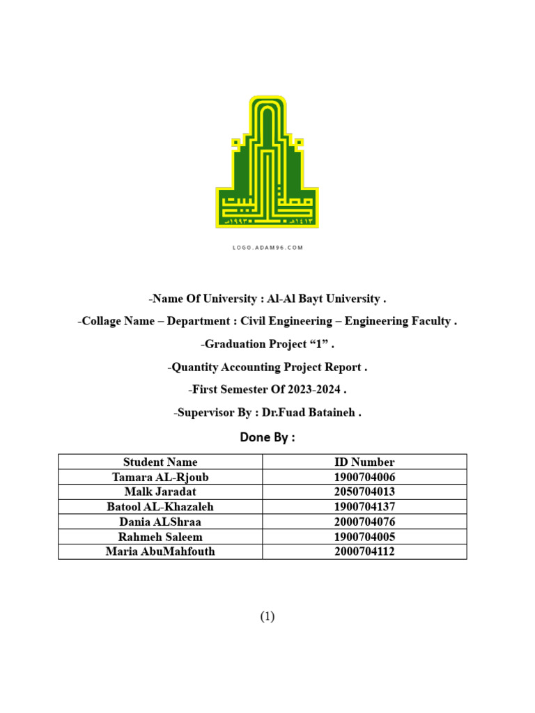 Graduation Report | PDF | Foundation (Engineering) | Stairs