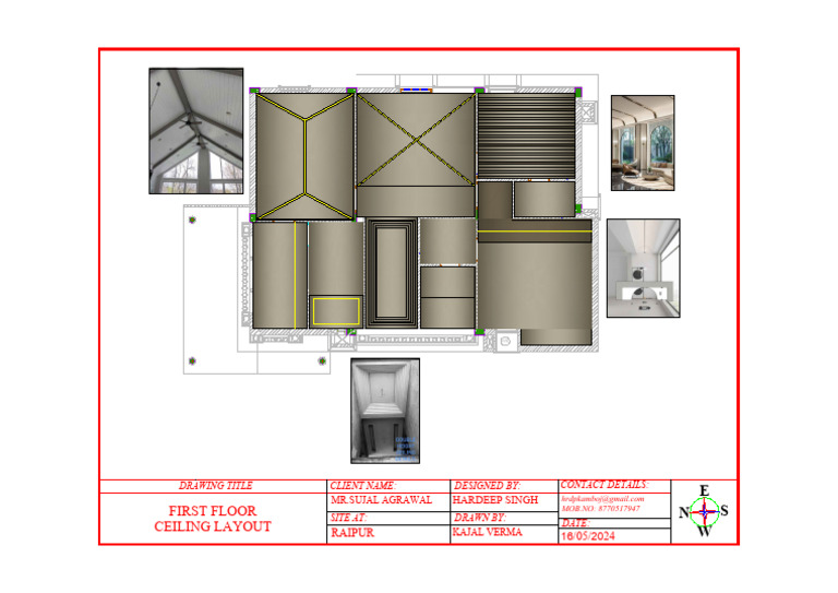 Raipur First Floor Ceiling Layout | PDF