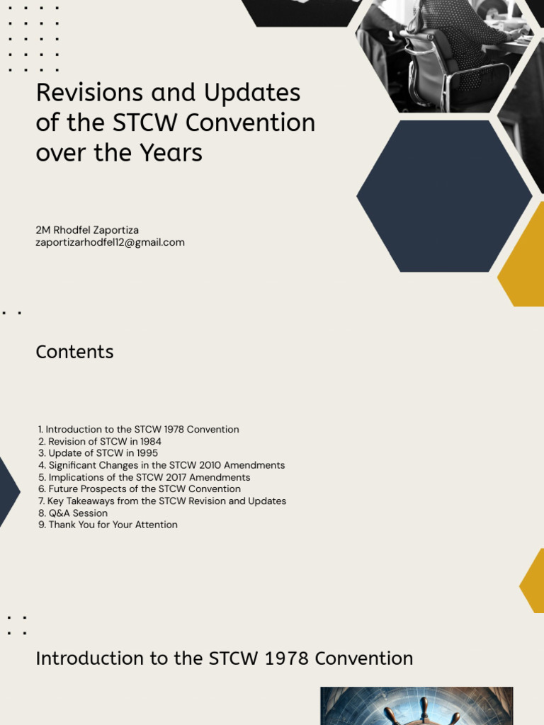 Revisions and Updates of The STCW Convention Over The Years | PDF ...