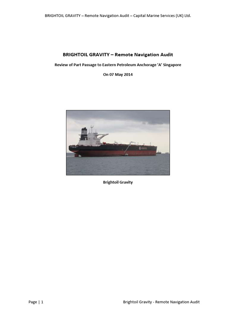 Brightoil Gravity 3rd Party Nav Audit Report | PDF | Navigation | Radar