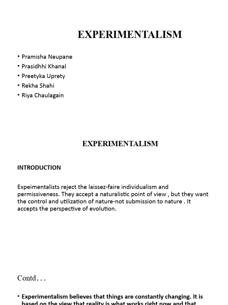Experimentalism....... 1 | PDF | Learning | Teachers