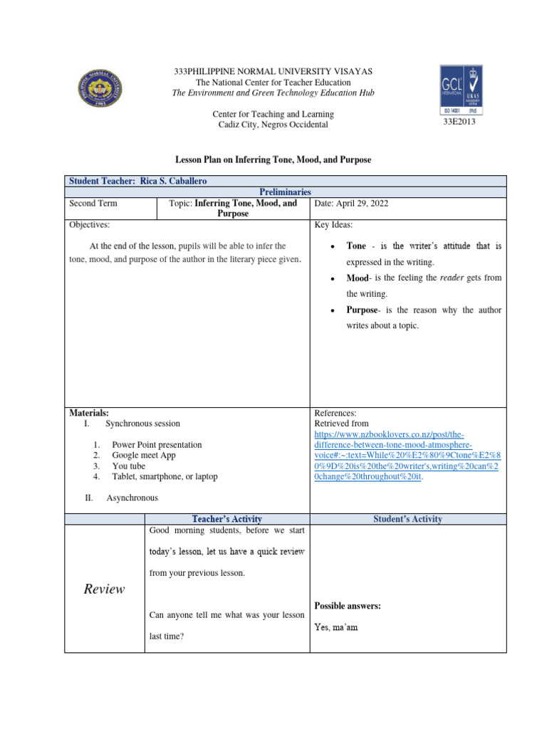 Inferring Tone, Mood, and Purpose | PDF | Emotions | Cinderella