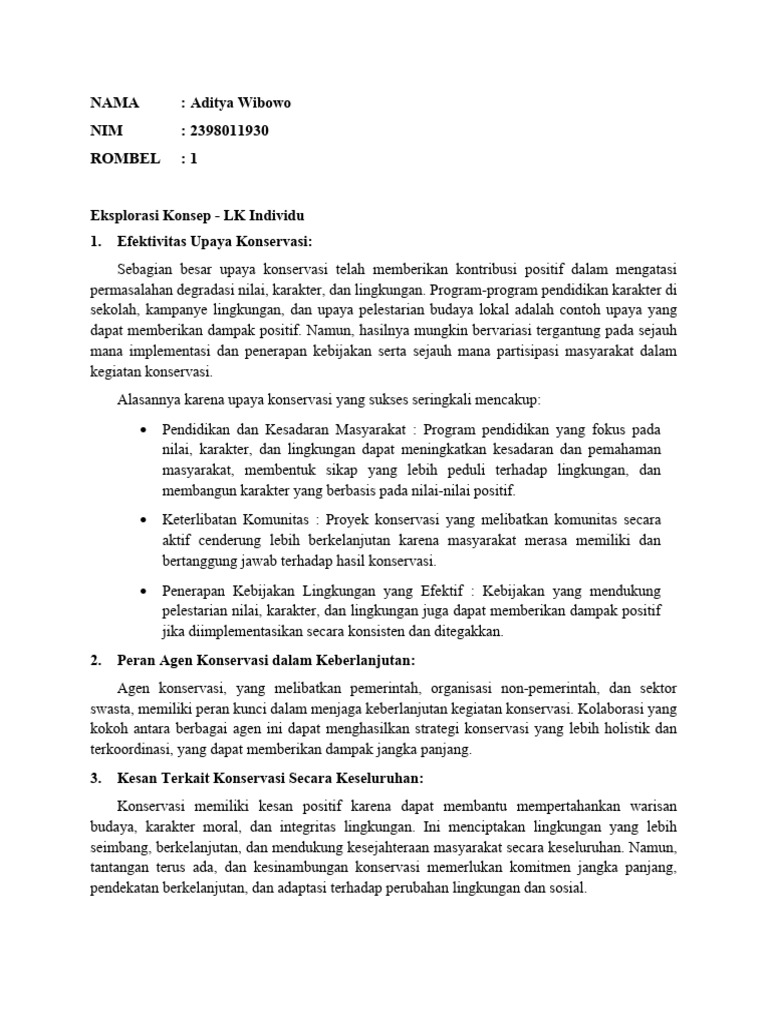 Eksplorasi Konsep - LK Individu | PDF