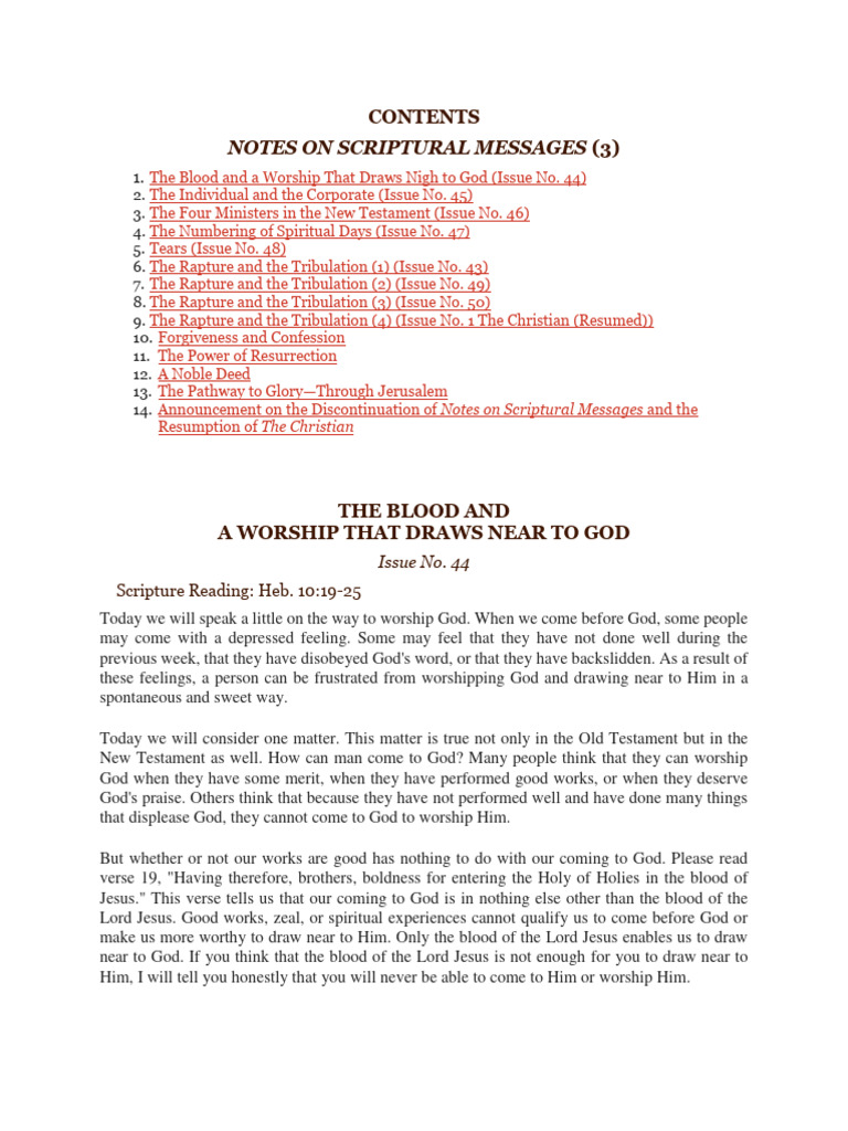 19 Notes On Scriptural Messages | PDF | Paul The Apostle | Saint Peter