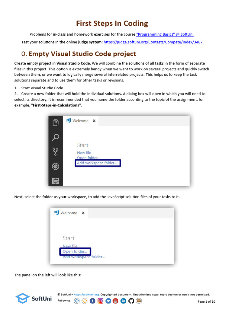 Hello SoftUni - Problems Description | PDF | Computer File | Command Line Interface