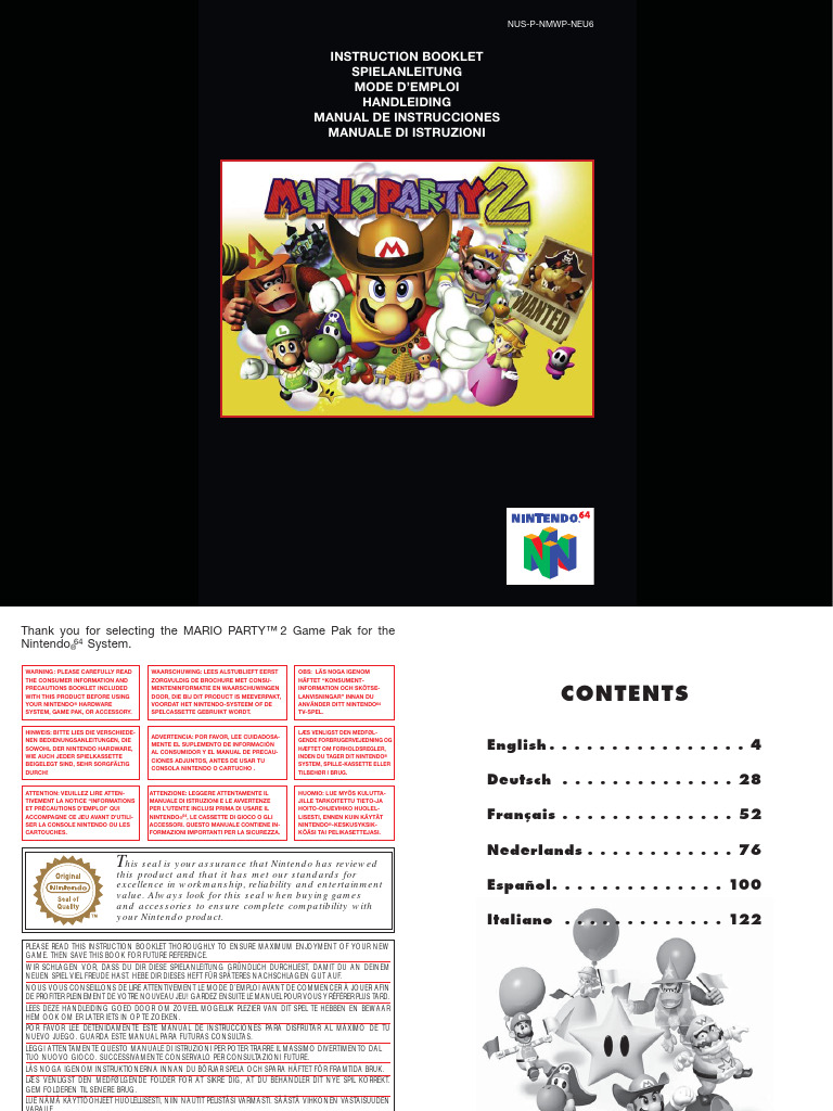 Manual Nintendo 64 Mario Party 2 en | Download Free PDF | Mario | Nintendo