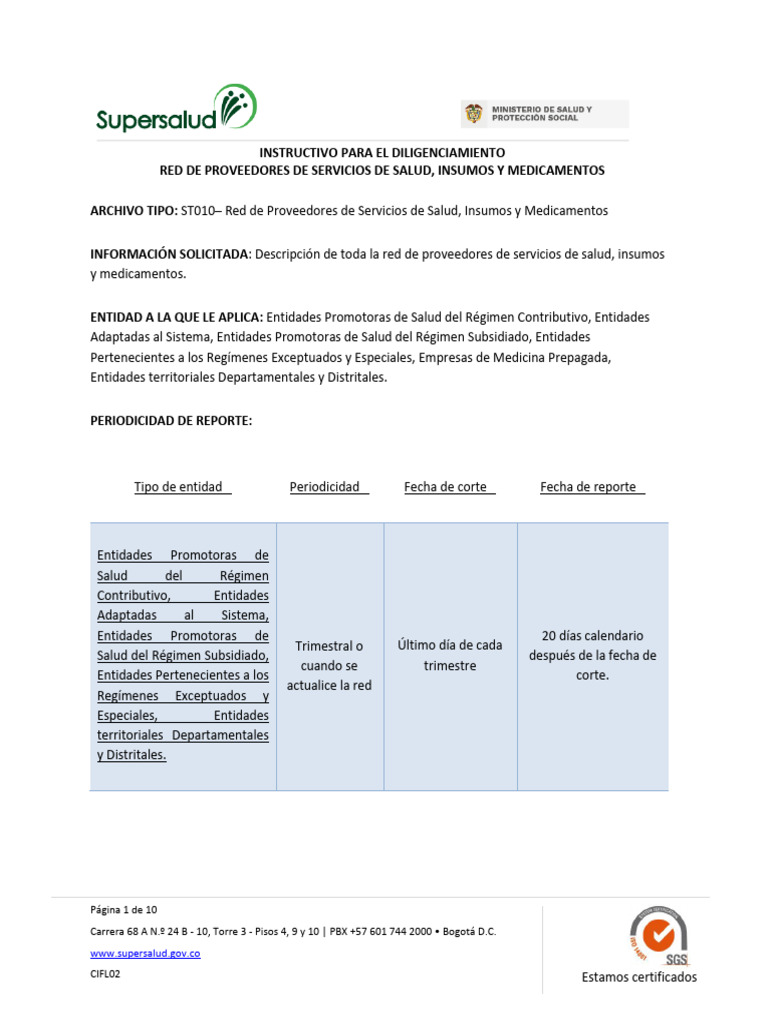 Instructivo ST010 | PDF | Documento de identidad