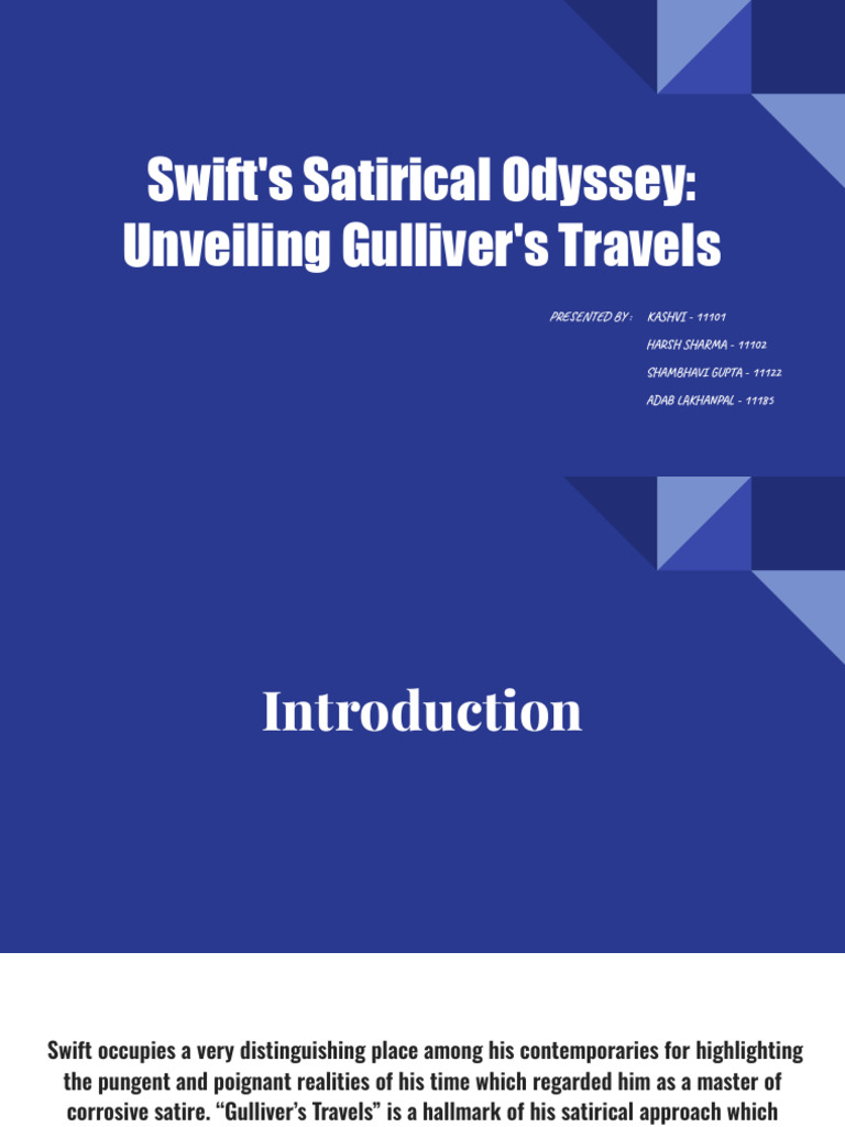 Swift's Satire in Gulliver's Travels | PDF | Jonathan Swift