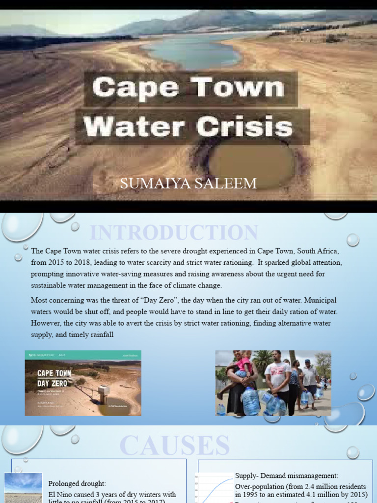 Cape Town Water Crisis Overview | PDF | Water Scarcity | Water Conservation