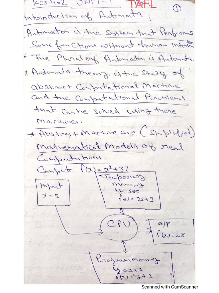 Unit 1 Fa Dfa Nfa Moore Mealy | PDF