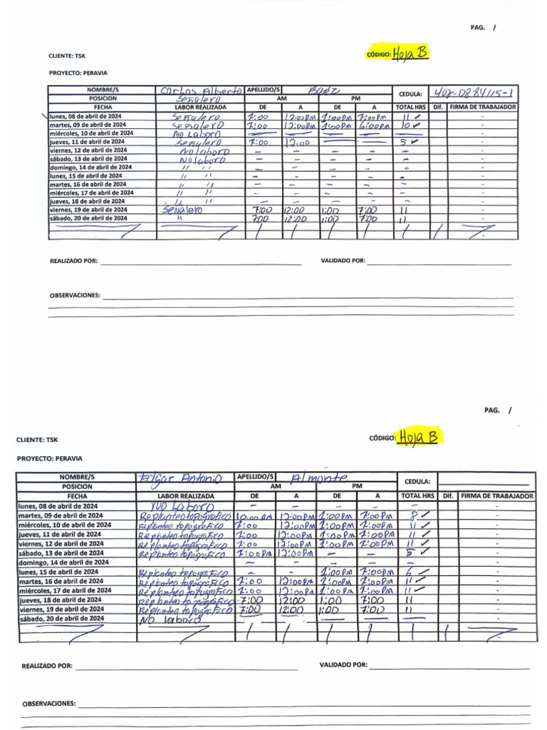 Peravia Hoja B 1 de 2 | PDF