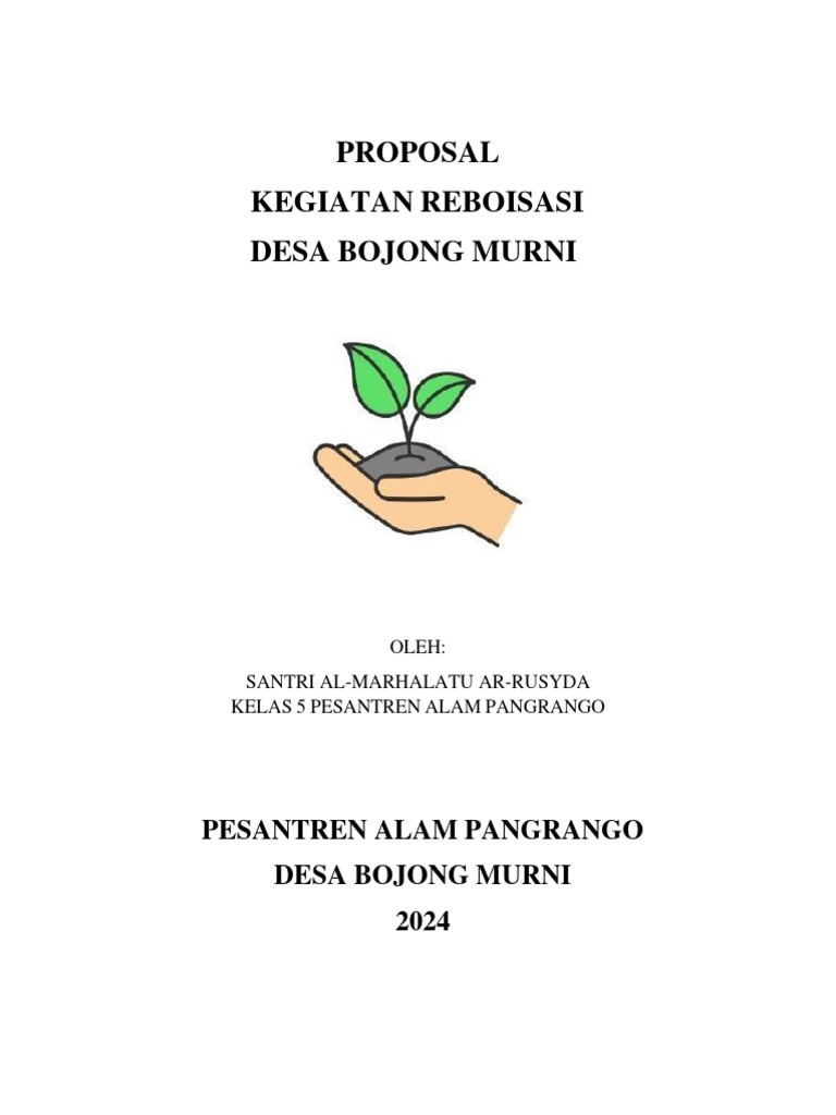 Proposal Mitigasi Bencana Pesantren Alam Pangrangopdf | PDF