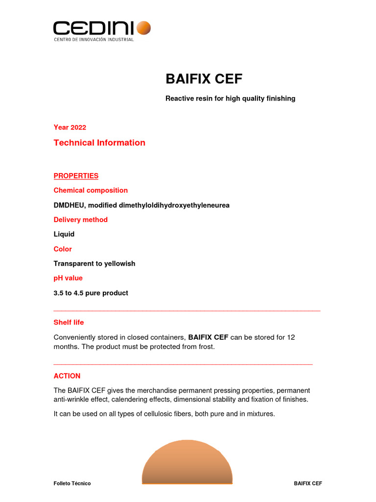 BAIFIX CEF English | PDF | Materials | Chemical Substances