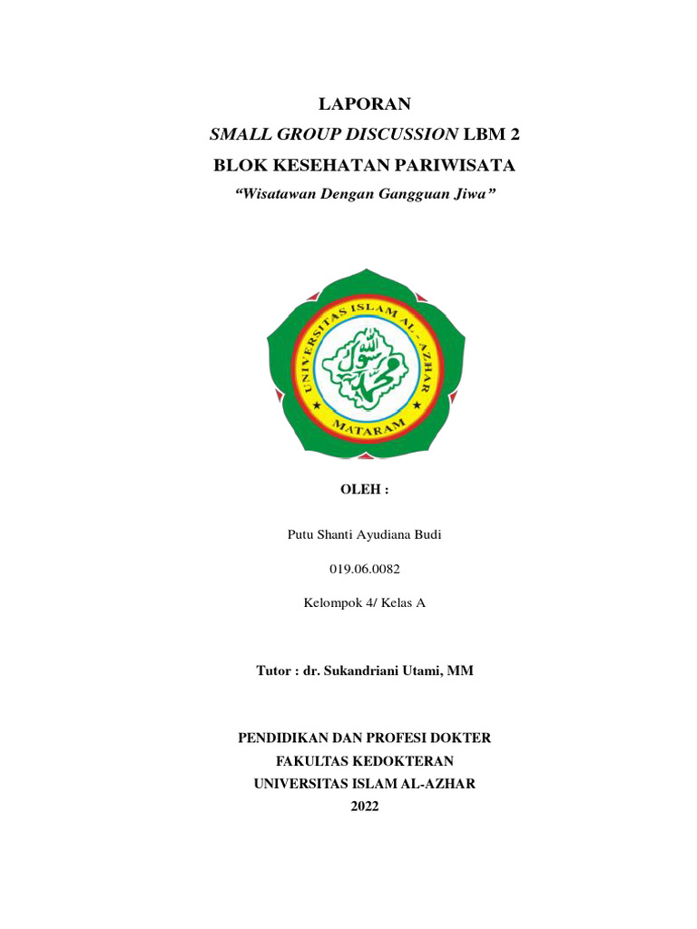 A35 Putu Shanti Ayudiana Budi - Laporan LBM 2 | PDF