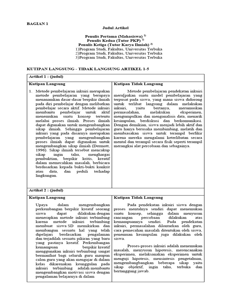 LAPORAN TUGAS 2 Karya Tulis Ilmiah UT | PDF