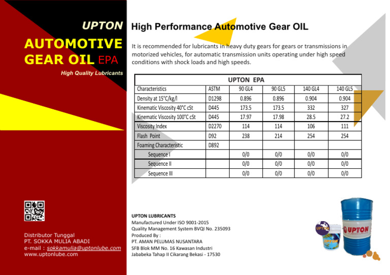 Automotive Gear Oil | PDF | Technology & Engineering