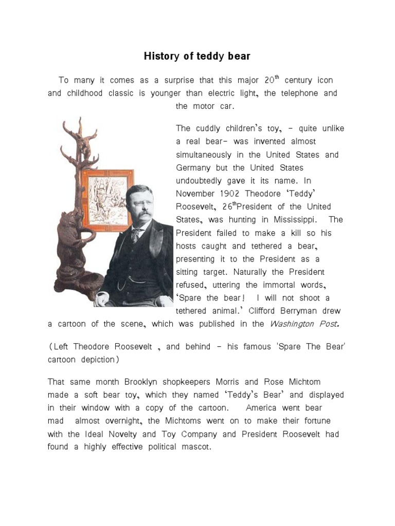 History of Teddy Bear | PDF | Toys