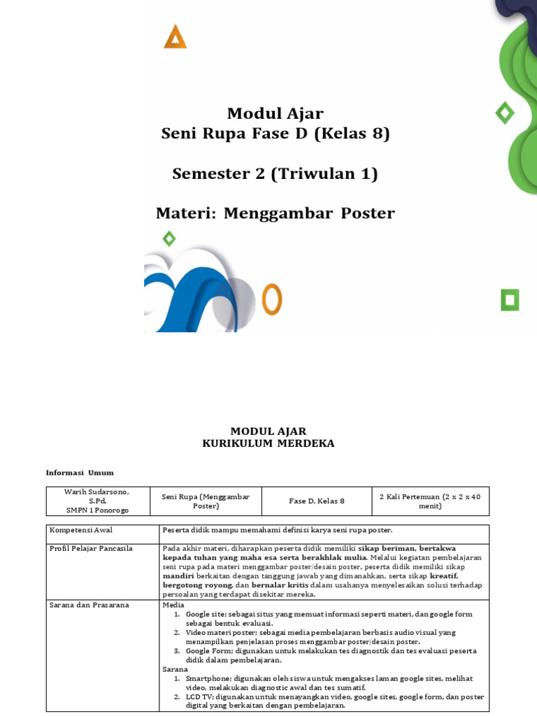 Modul Ajar Poster | PDF | Karier & Perkembangan | Ilmu Sosial