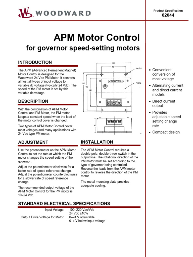 APM Motor Control | Download Free PDF | Electric Motor | Direct Current