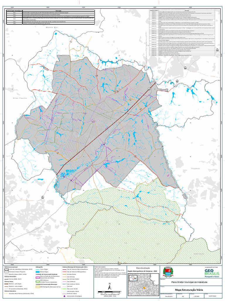 Mapa Viário e Diretrizes Indaiatuba | PDF