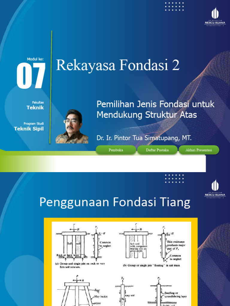 Rekayasa Fondasi 2 Modul 07 | PDF | Engineering | Architectural Elements