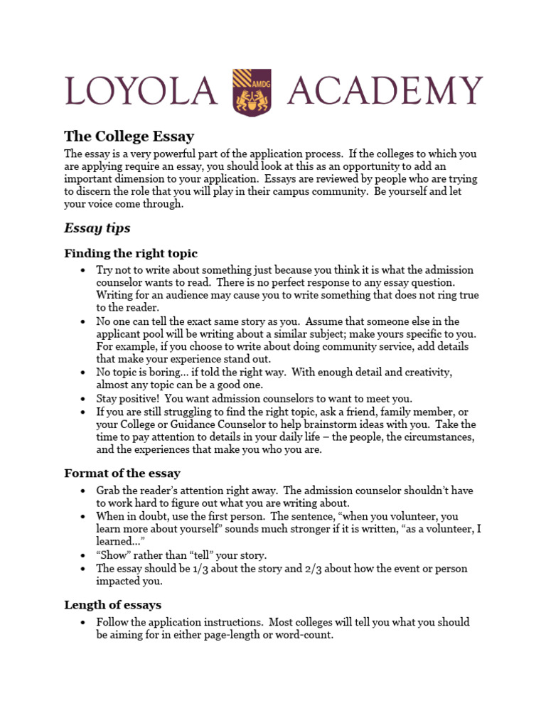 Printable College Essay Sample | PDF | Essays | Cognition