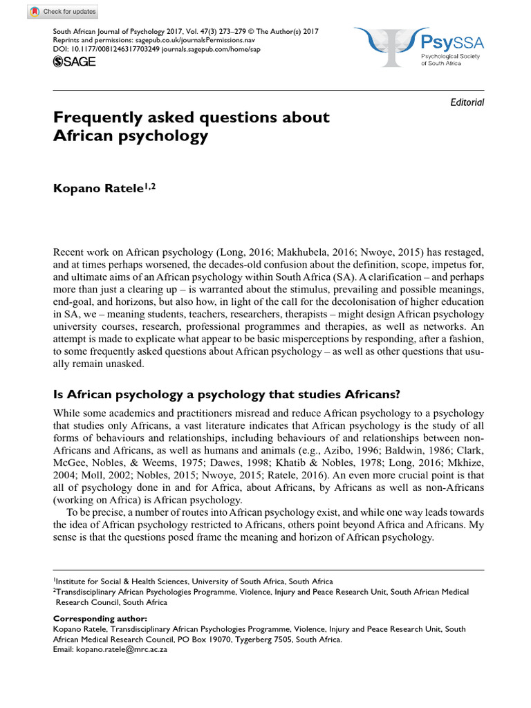 Artcle 2 | PDF | Psychology | Psychotherapy