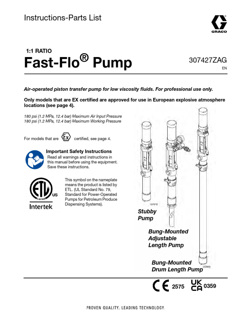 Manual Graco Modelo 237132 | PDF | Pump | Valve