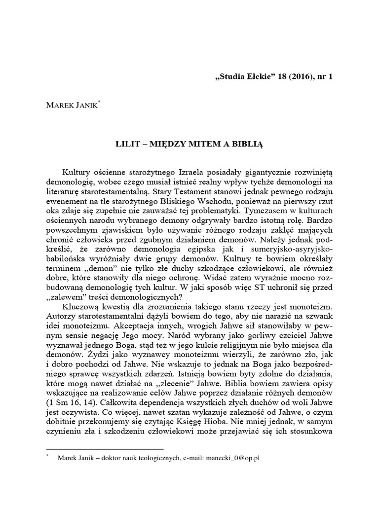 M. Janik, Lilit | PDF