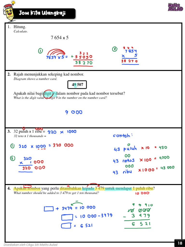 W5 - Modul 1 Math Tahun 4 (7 Mac 2024) - 240307 - 132312 | PDF