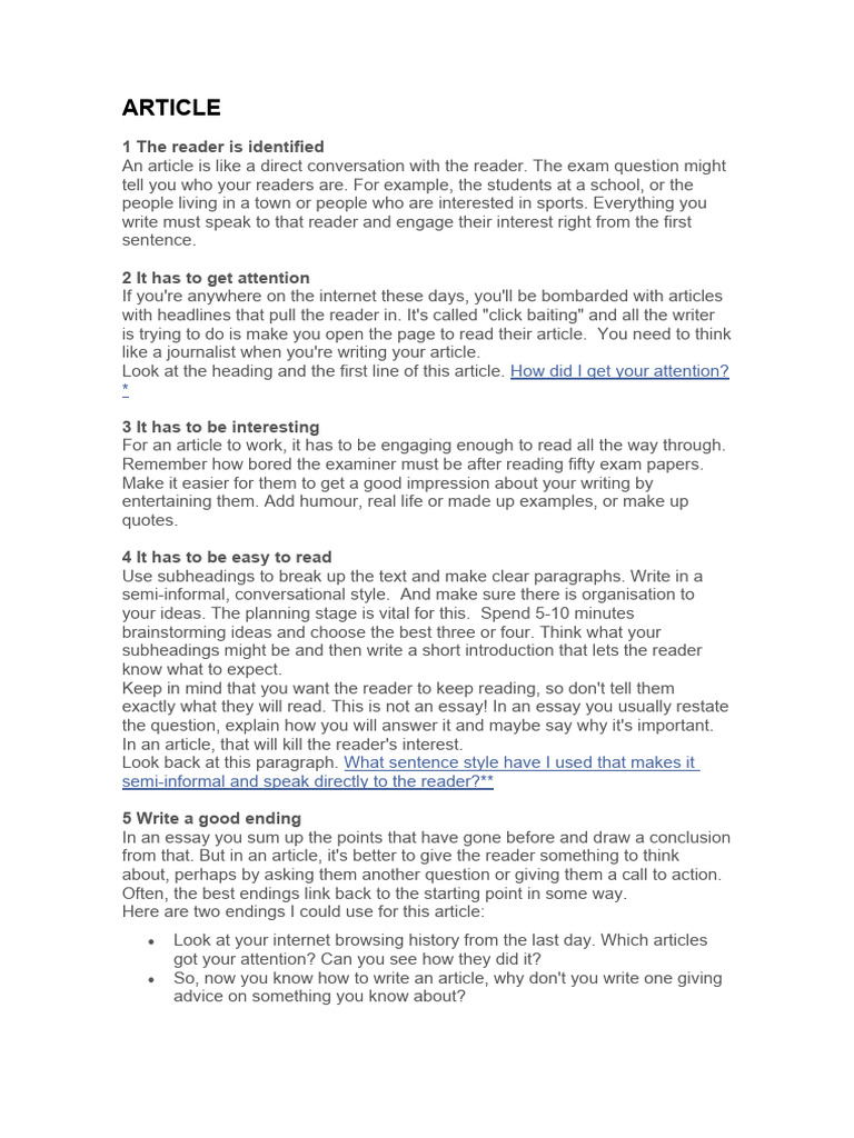 Article | PDF | Essays | Question