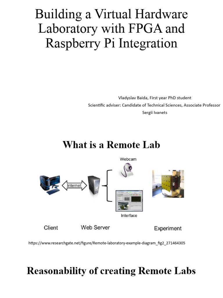 Building A Virtual Hardware Laboratory With Fpga And Raspberry Pi Integration Pdf Computers