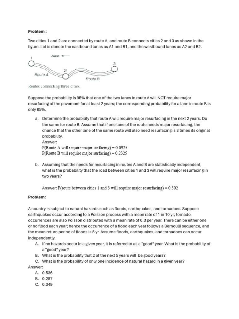 Practice Problems Part 1 Midterm Examination | PDF | Poisson ...