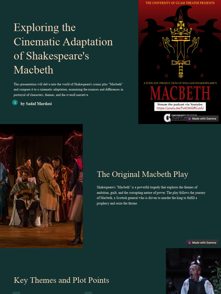 Macbeth: Play vs. Film Analysis | PDF | Macbeth | William Shakespeare