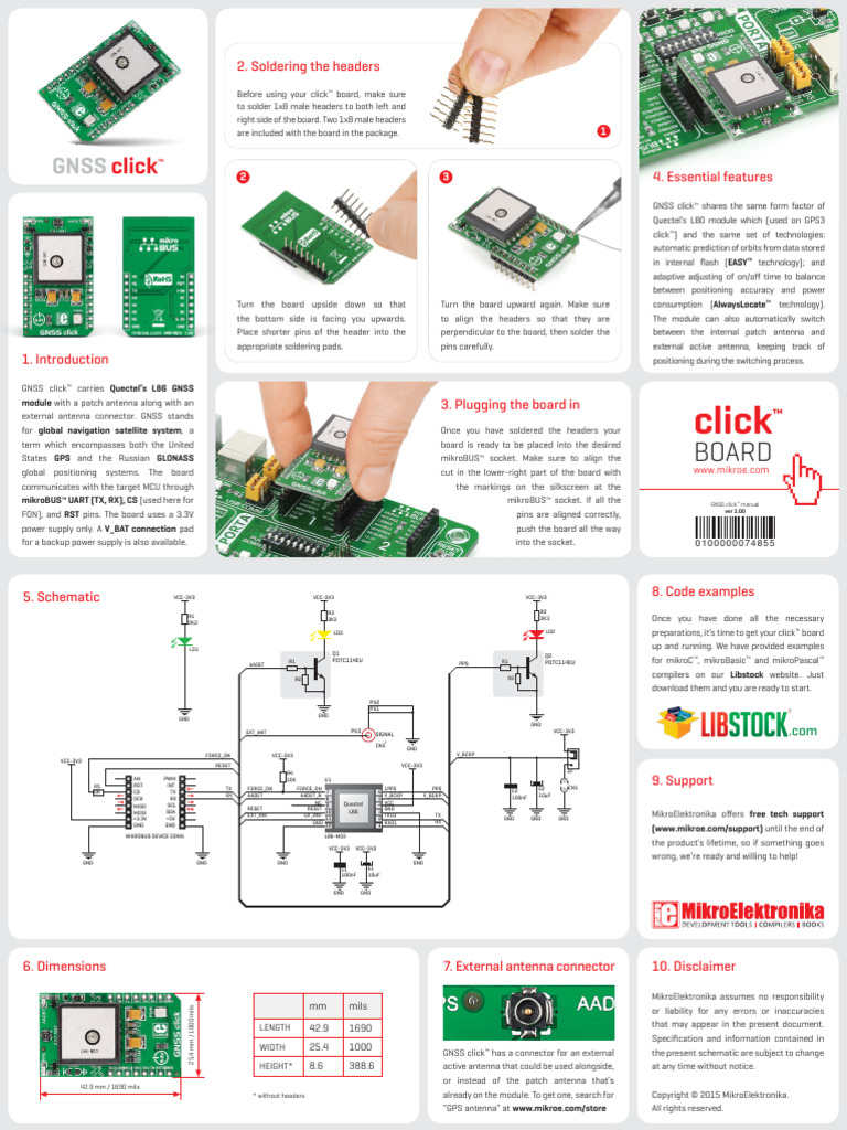 Gnss Click Manual v100 | PDF | Computing | Electronics