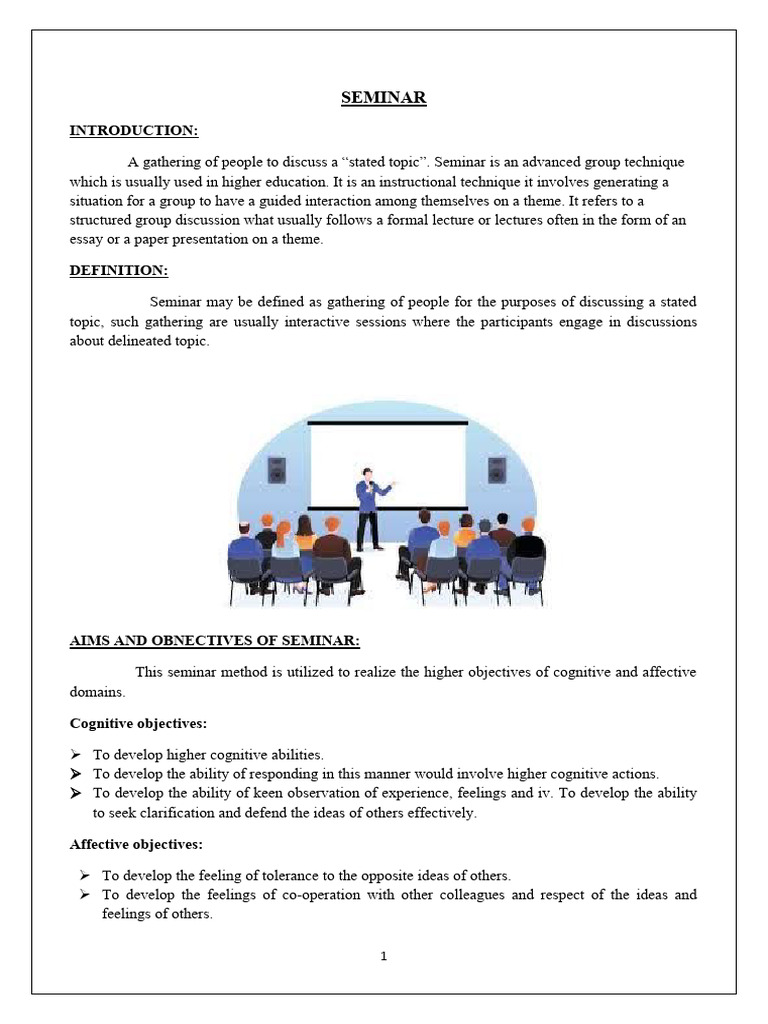 Understanding Seminar Methods in Education | PDF | Learning | Experience