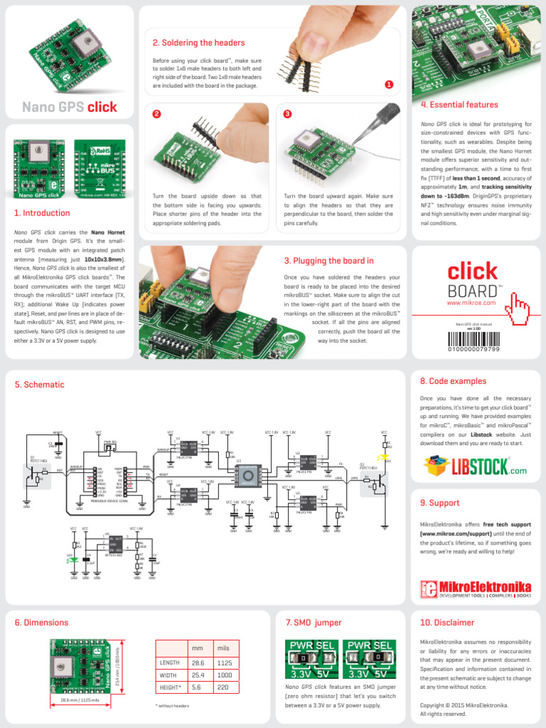 Nano Gps Click Manual | PDF | Global Positioning System | Computing