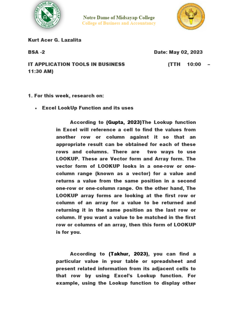 Lookup Function | PDF | Computing | Data Management
