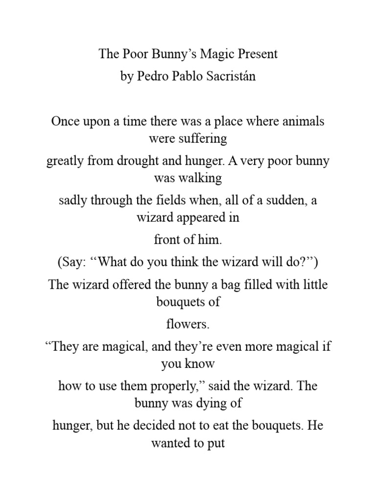 The Poor Bunny | PDF