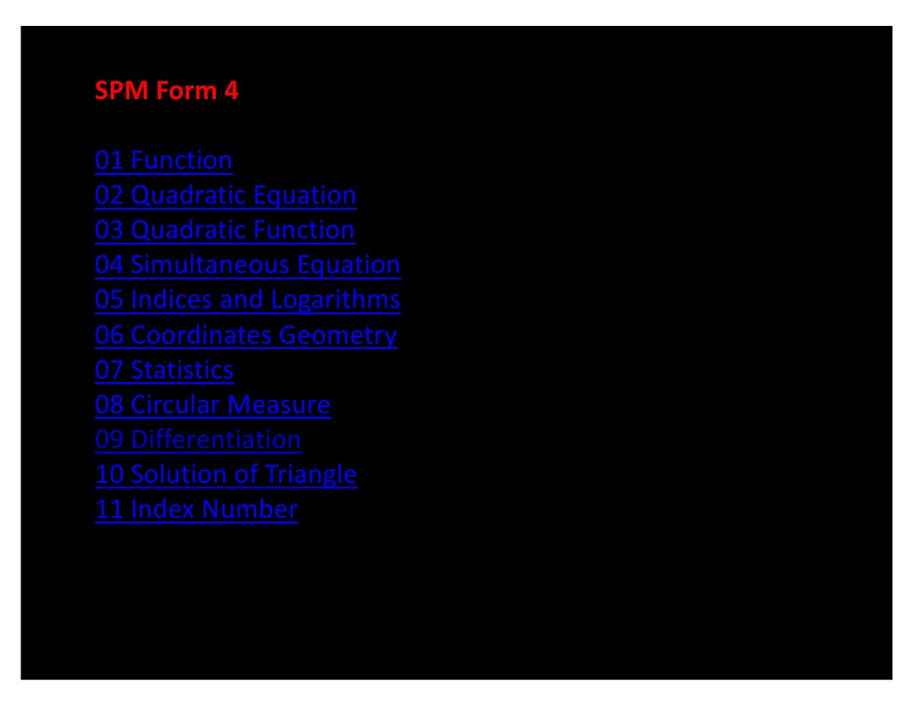 SPM Form 4 | PDF