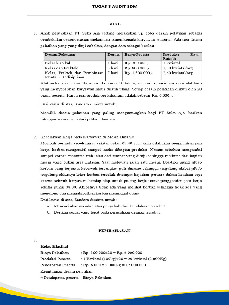 Tugas 3 Audit SDM | PDF | Komputer | Teknologi & Rekayasa